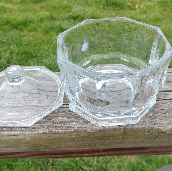 Accents | Vintage Clear Depression Glass Octagon Candy Dish | Poshmark